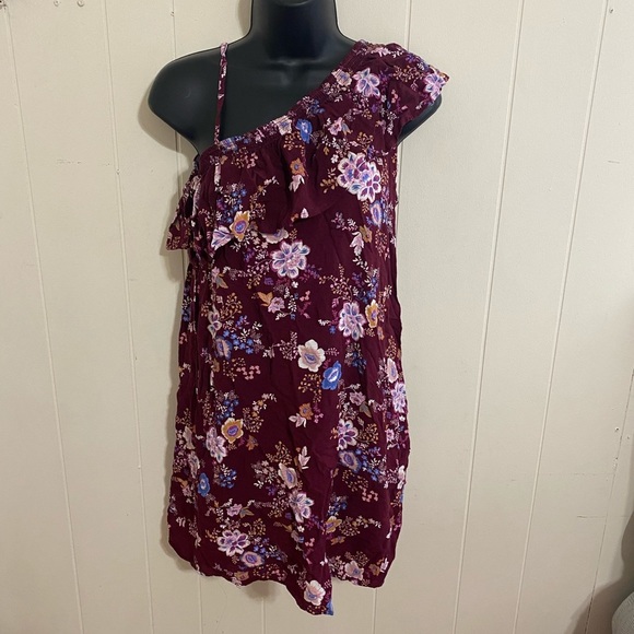 Pink Rose | Dresses | Pink Rose One Shoulder Floral Dress | Poshmark